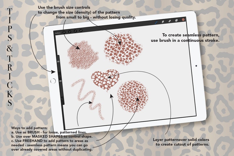 Procreate: Seamless Animal Print Pattern Brushset Two | Etsy