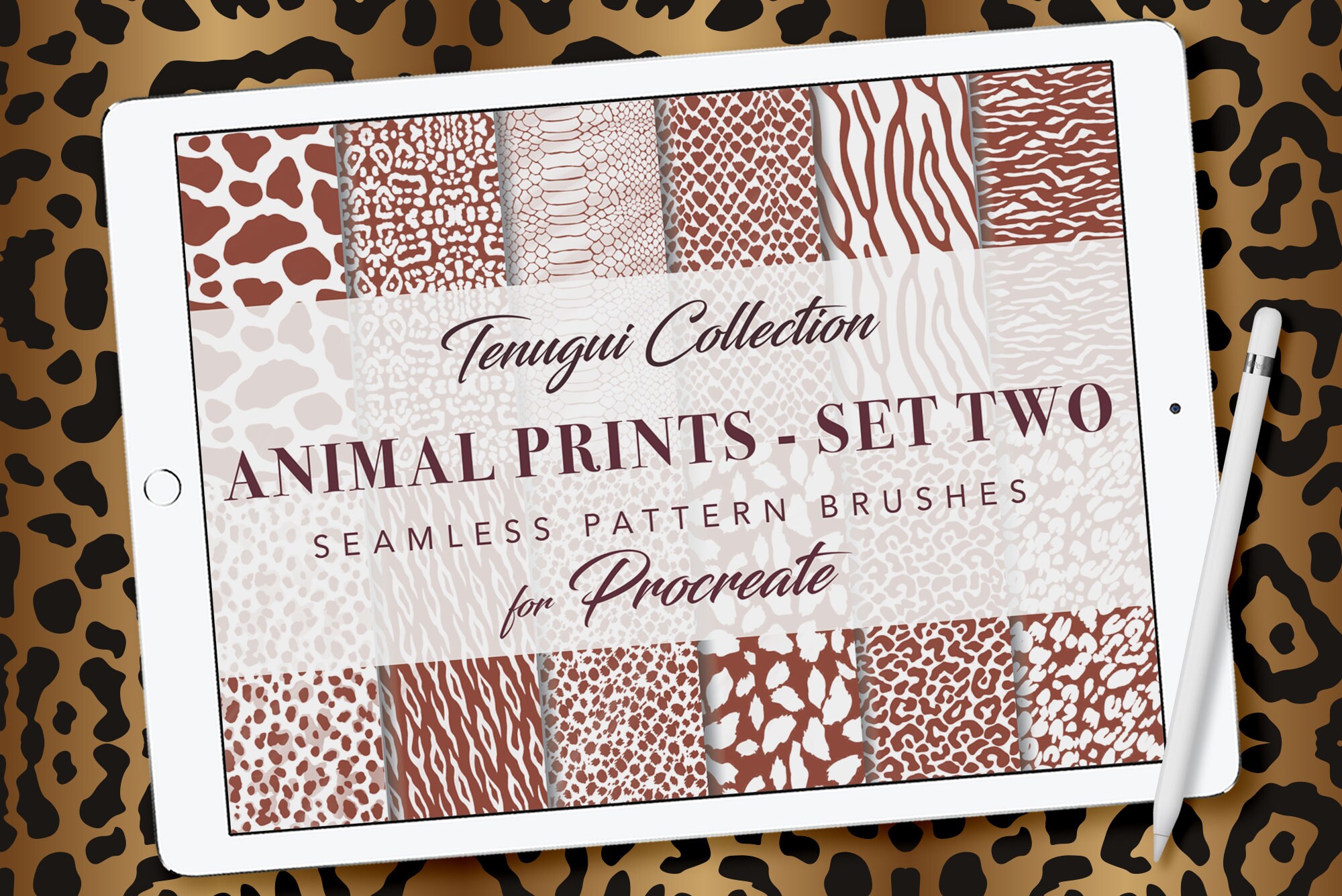 Procreate: Seamless Animal Print Pattern Brushset Two | Etsy