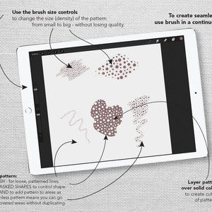 Procreate: Organics 1 Seamless Pattern Brushes - Etsy