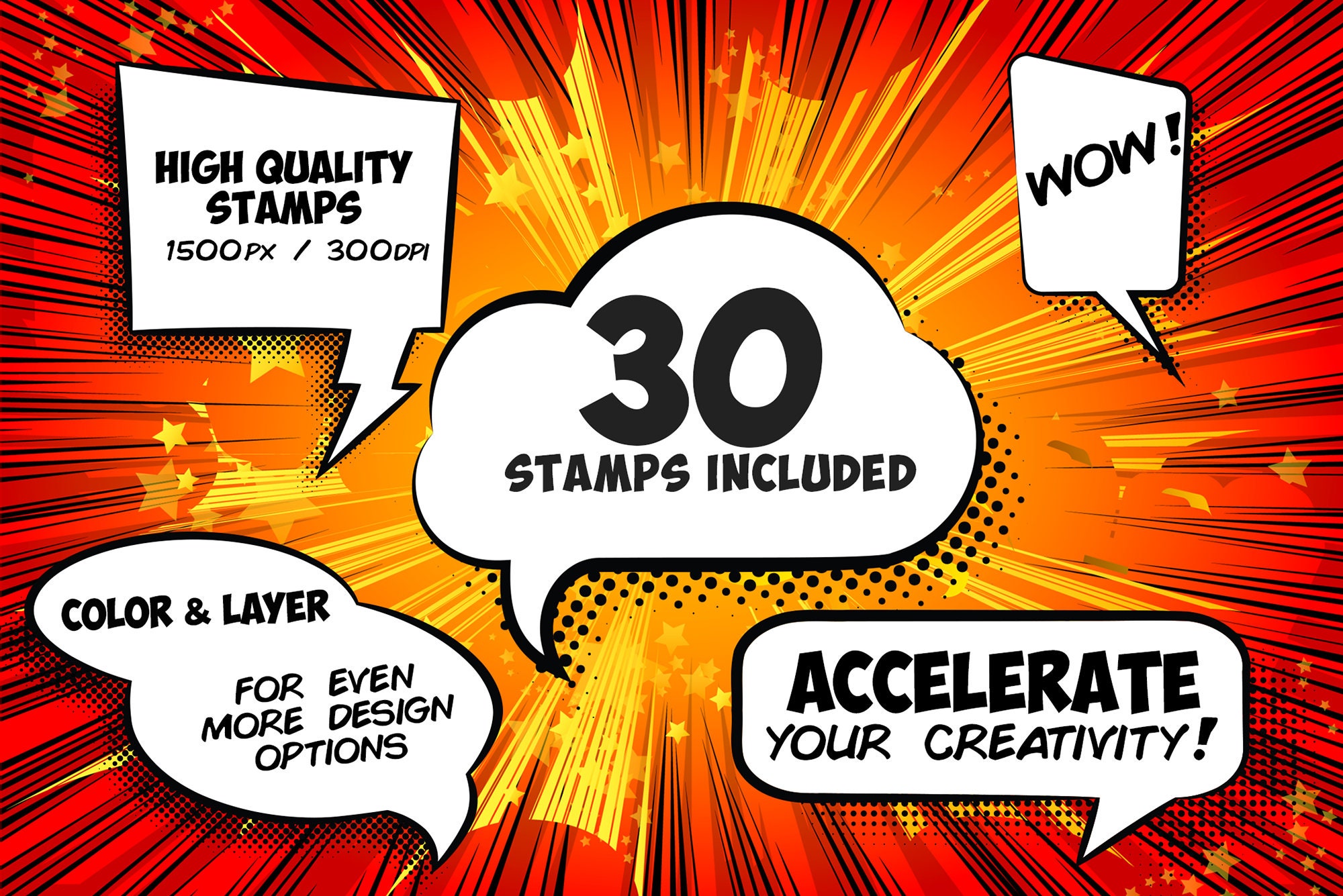 Procreate Stamps: Comic-style Bubbles With Newsprint Shadow - Etsy