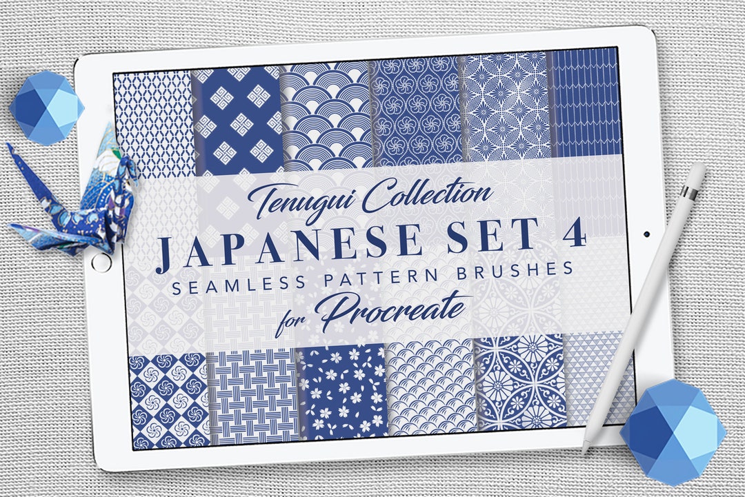 Procreate: Seamless Pattern Brushes - Japanese Motifs Set Four - Etsy
