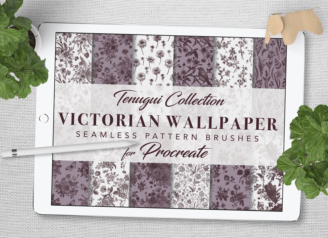 Procreate: Seamless Pattern Brushes - Victorian Wallpaper - Etsy