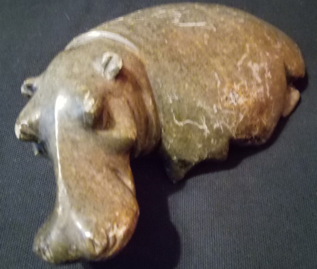 Decorative Hippopotamus Carved on Stone Art Figurine Paper Weight ...