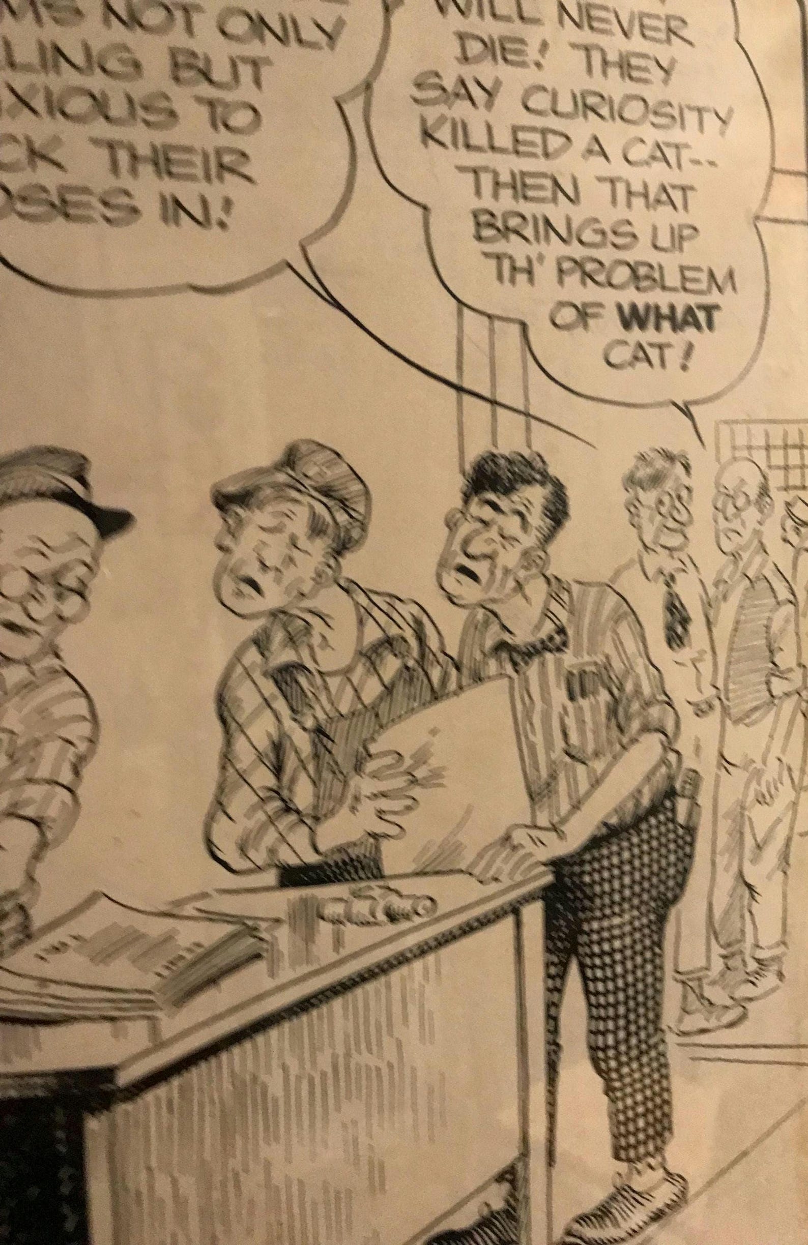 Rare Vintage 1951 J.R. Williams Framed & Matted Comic Strip Print “the ...