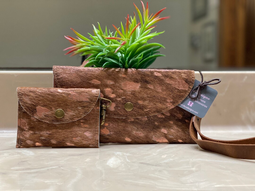 Brindle Gold Acid Wash Hide, Clutch, Purse - Etsy