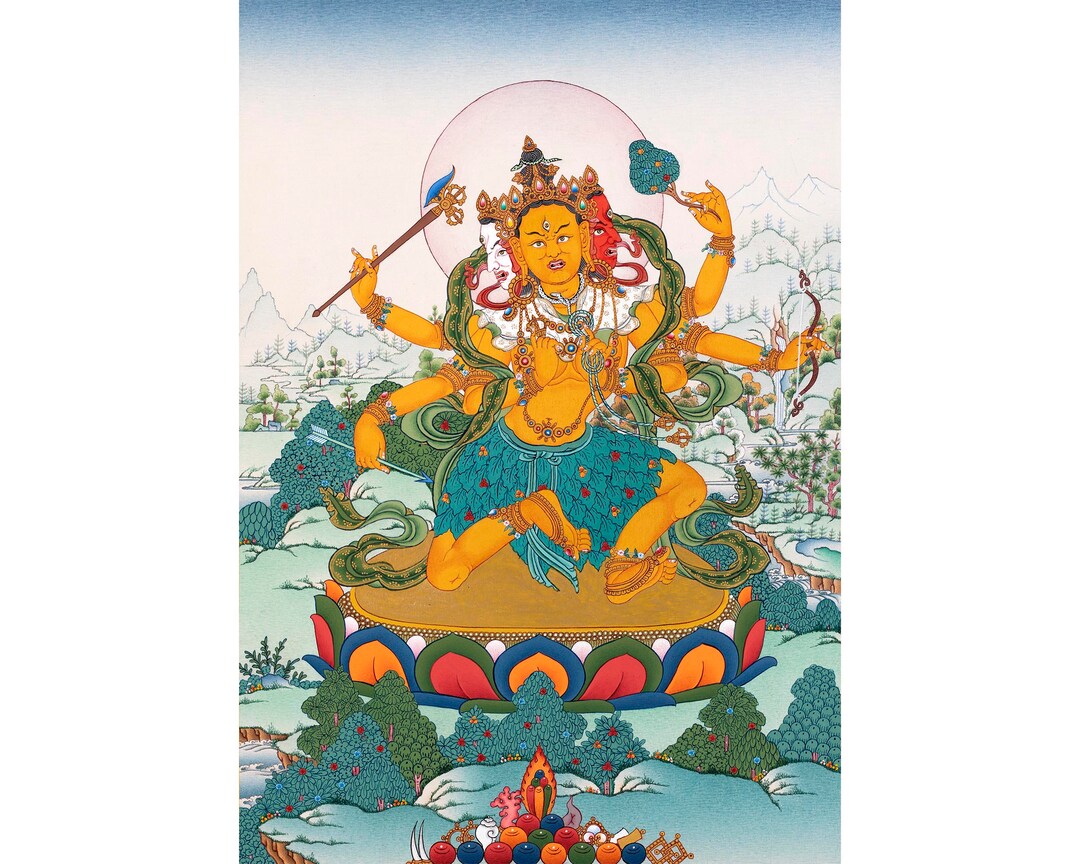 Parnashavari Thangka Healing Goddess of Vajrayana Panna Sawari Dakini ...