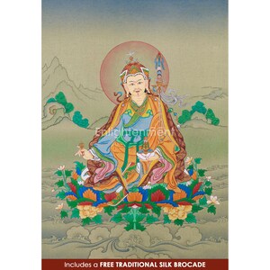Lotus-born Master Padmasambhava Thangka Hand-painted Tibetan Artwork ...