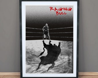 Raging Bull Art | Etsy