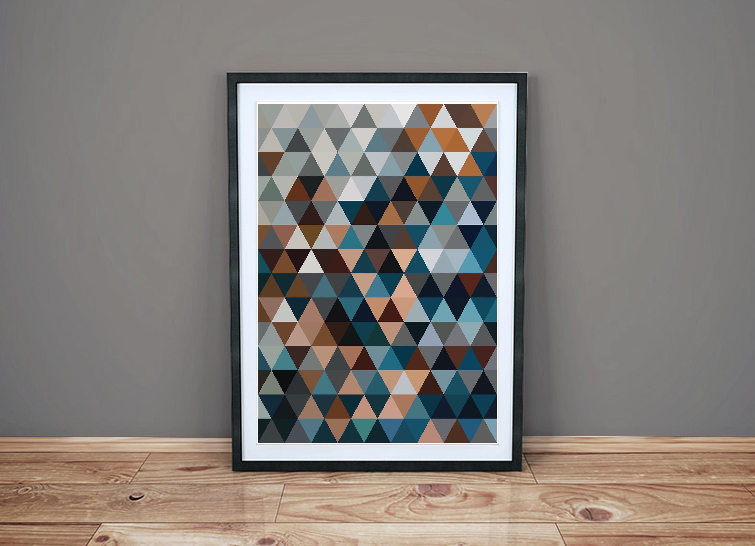 Seaside Triangles No.2 - Geometric Abstract Art Print - Etsy