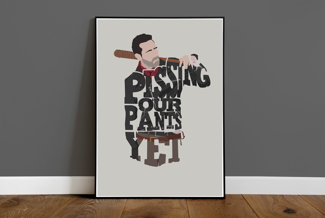 The Walking Dead Negan Typography Quote Poster Minimalist Movie Art ...