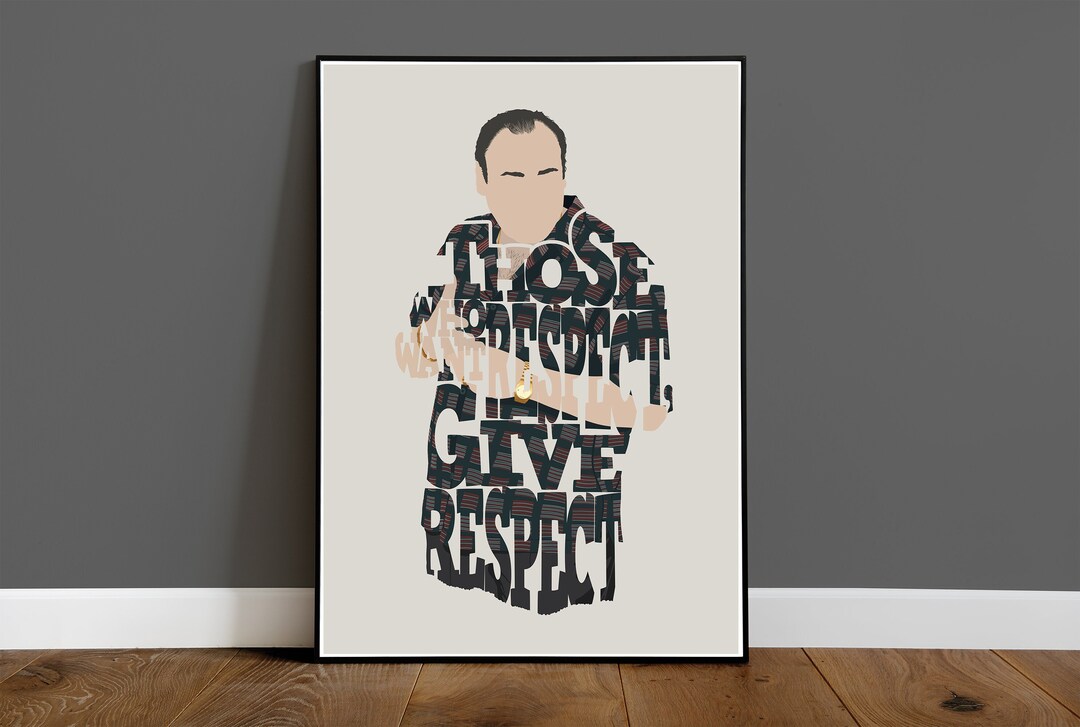 The Sopranos - Tony Soprano Typography Quote Poster - Minimalist Movie ...