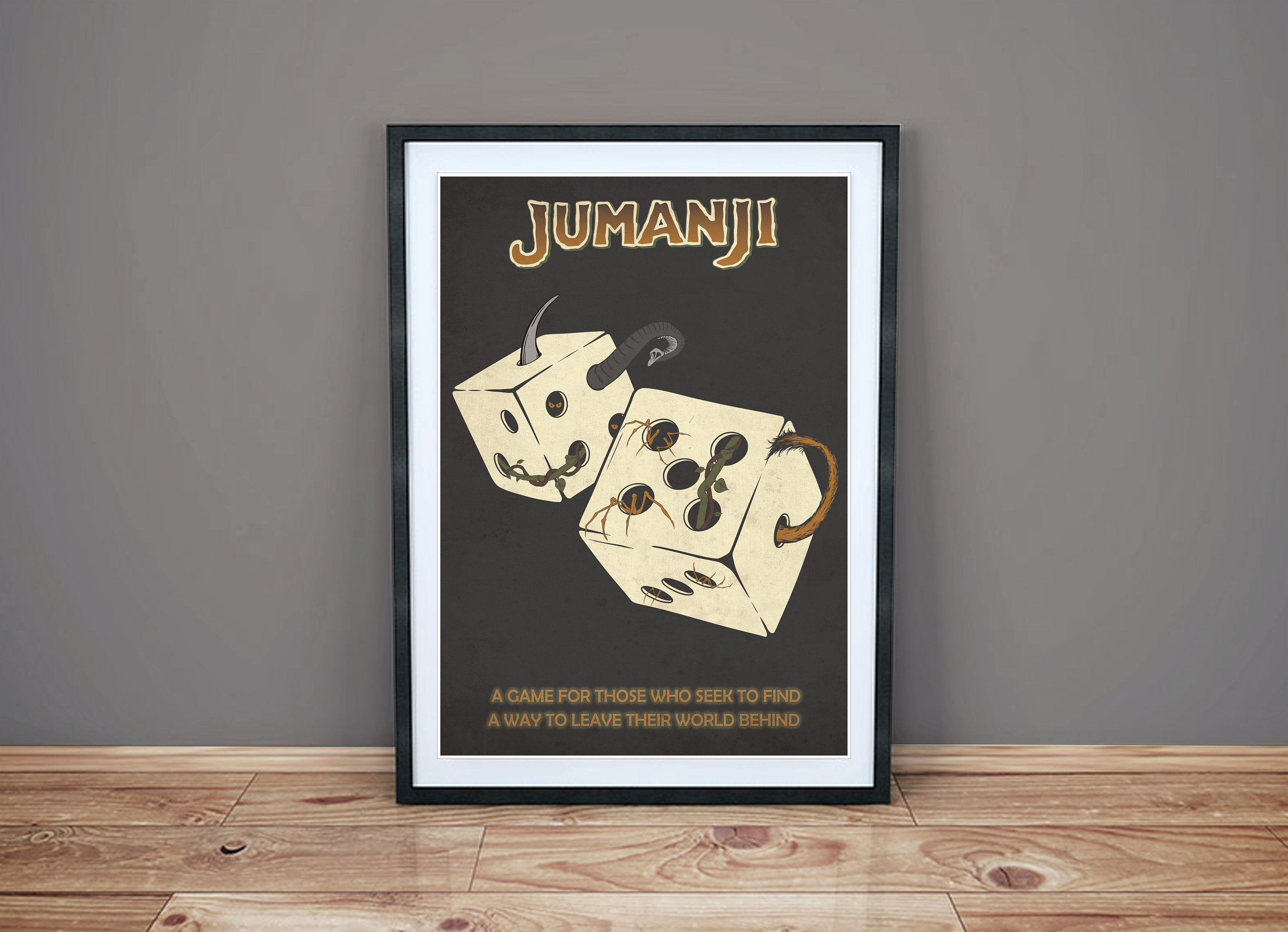 Jumanji - Minimalist Movie Art Print - Poster - Wall Art - Etsy