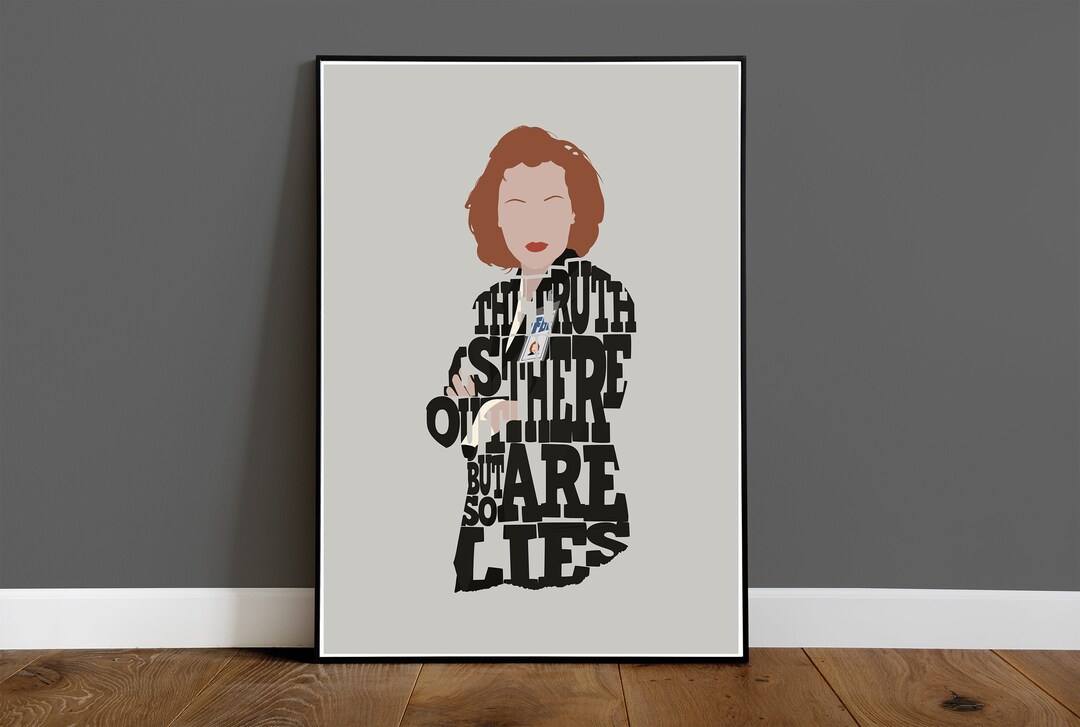 The X-files - Scully Typography Quote Poster - Minimalist Movie Art ...