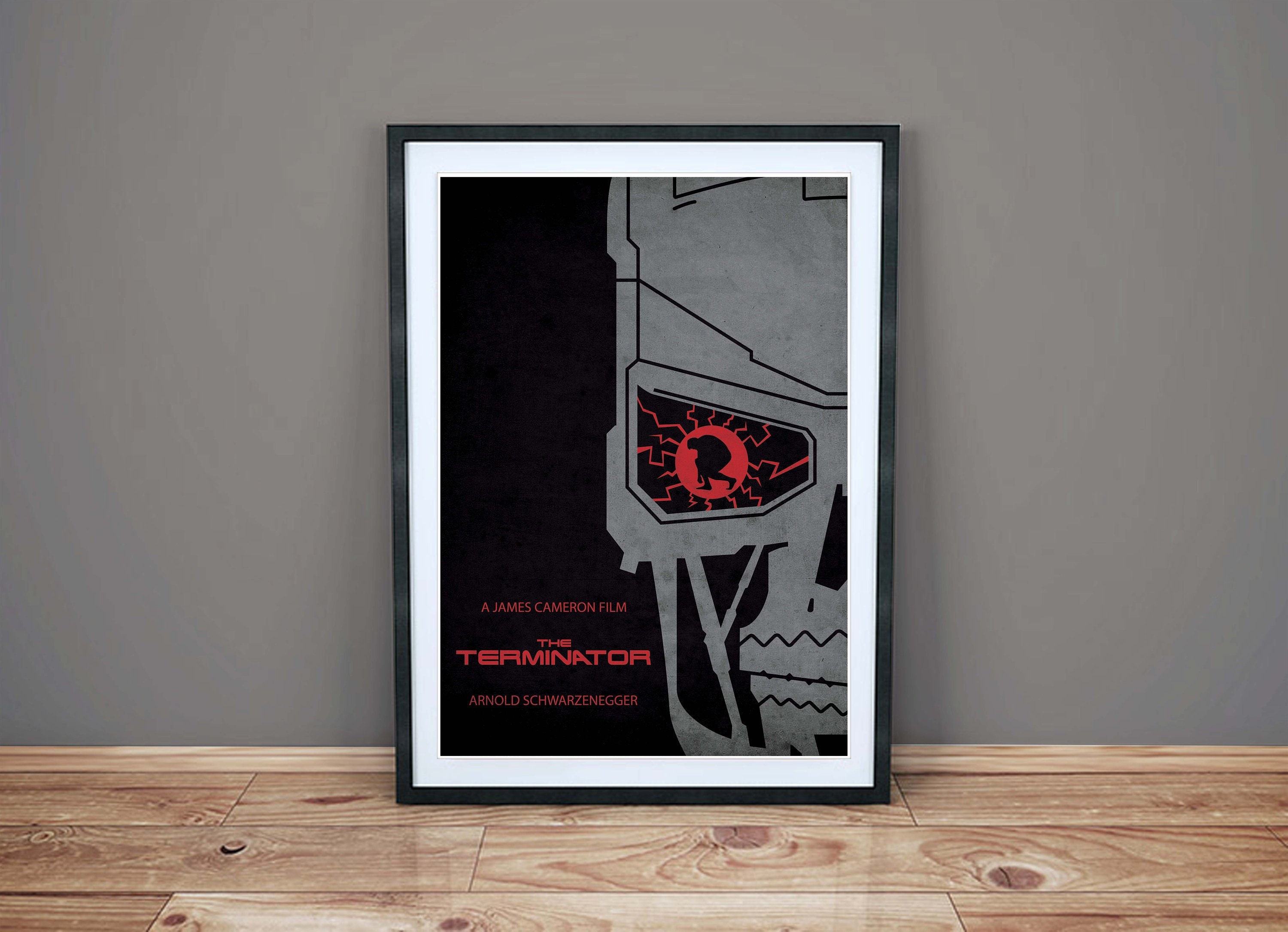 The Terminator Minimalist Movie Art Print Poster Wall | Etsy