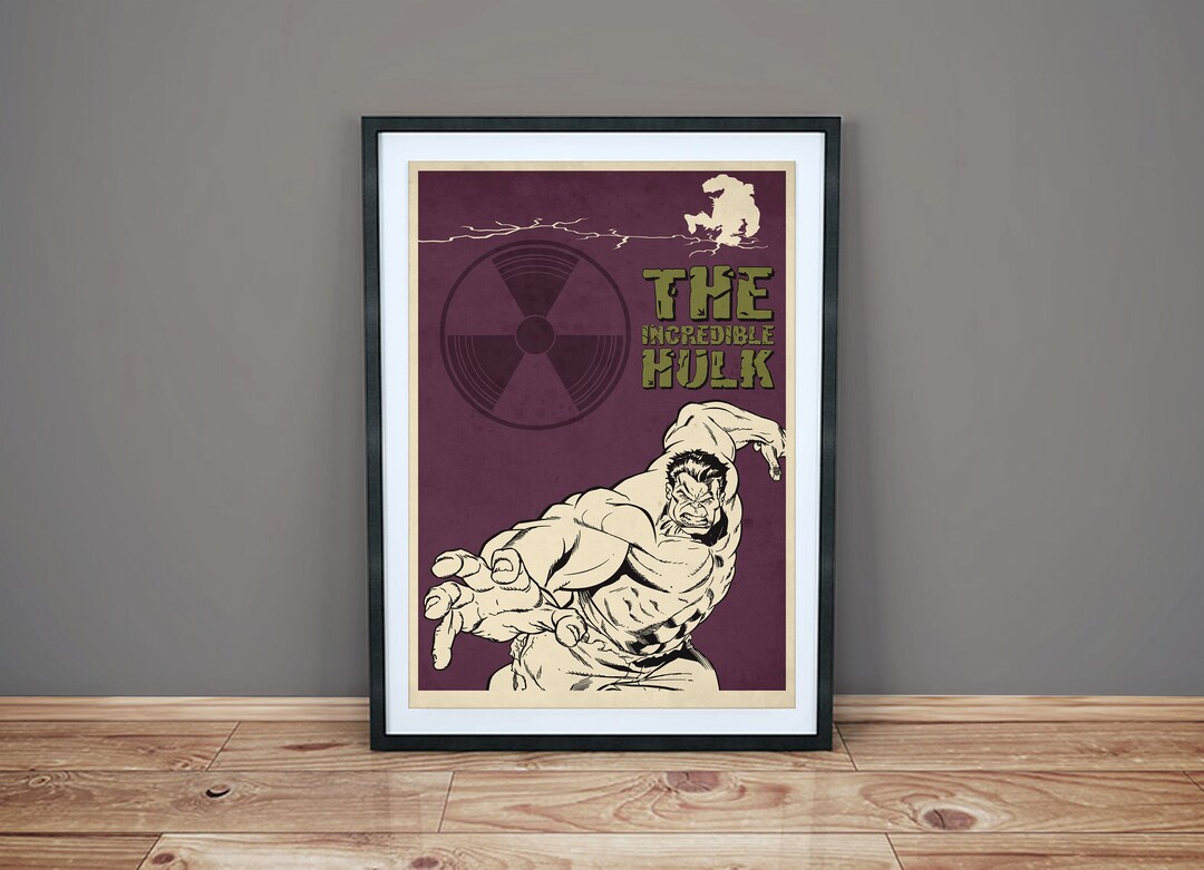 Incredible Hulk - Minimalist Movie Art Print - Poster - Wall Art - Etsy