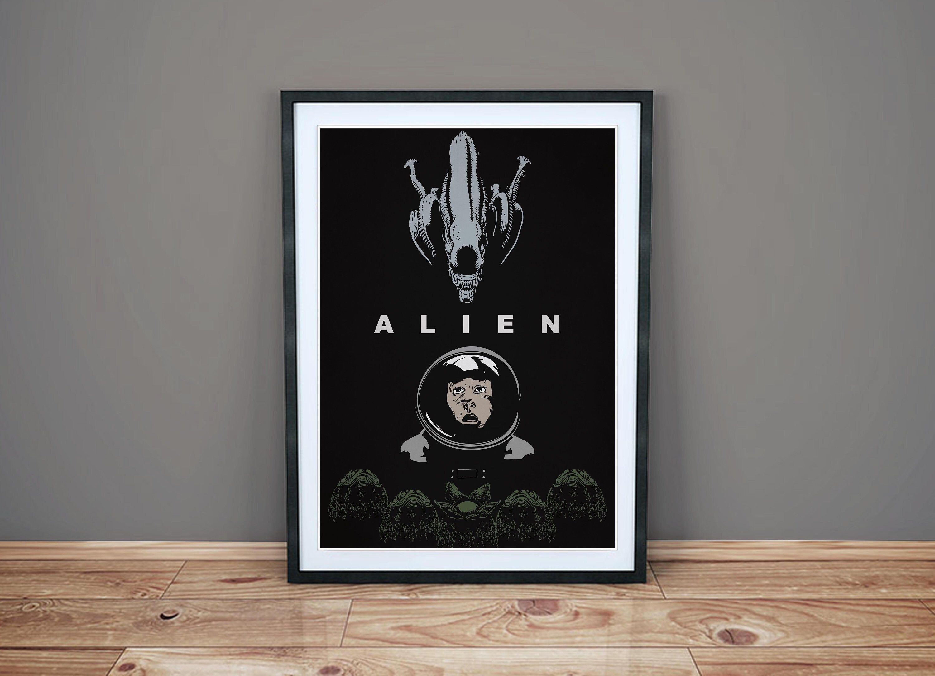 Alien Minimalist Movie Art Print Poster Wall Art | Etsy