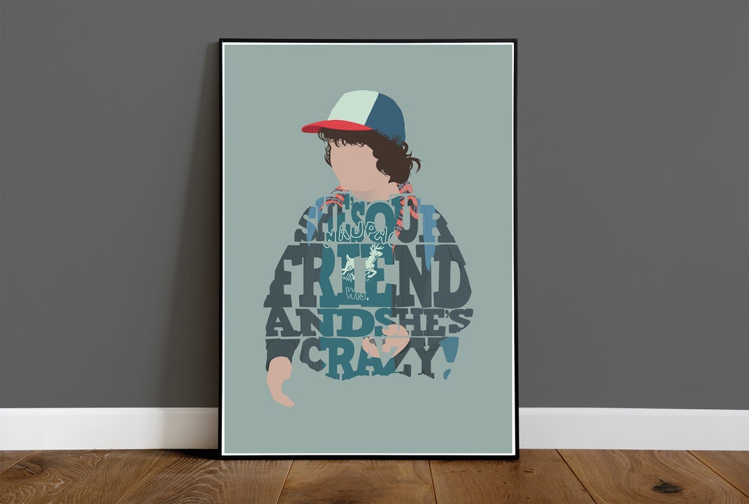 Stranger Things Dustin Henderson Typography Quote Poster Minimalist ...