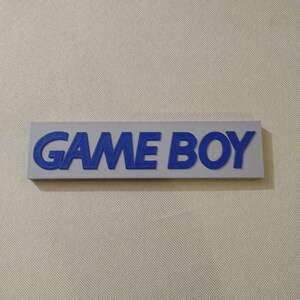 Gameboy Video Game Logo Sign 8.25in (3D Printed, Man Cave, Game Room ...