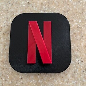 Netflix App Style 3D Printed Logo Sign (game Room, Movie Room, Theater ...