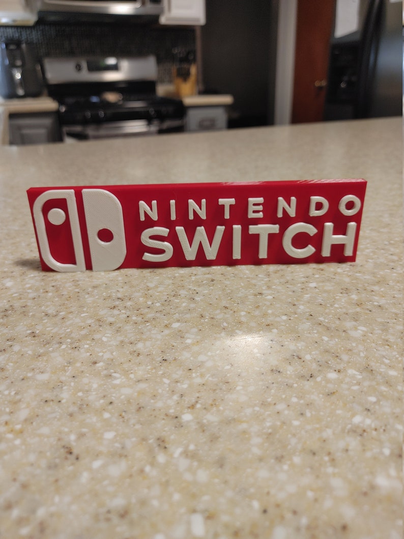 Nintendo Switch Video game logo sign 7.5in 3D printed man | Etsy