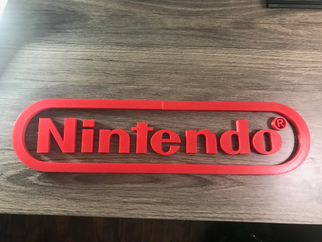 17 Inch Nintendo Video Game Logo Sign (3D Printed, Man Cave, Game Room ...