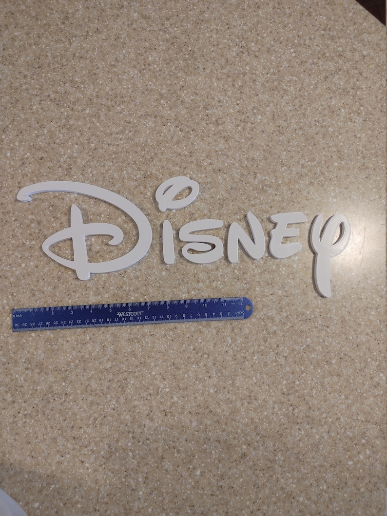 BIG 17in Disney Style Logo Wall Sign (3d Printed, Wall Decor, Wall Art ...