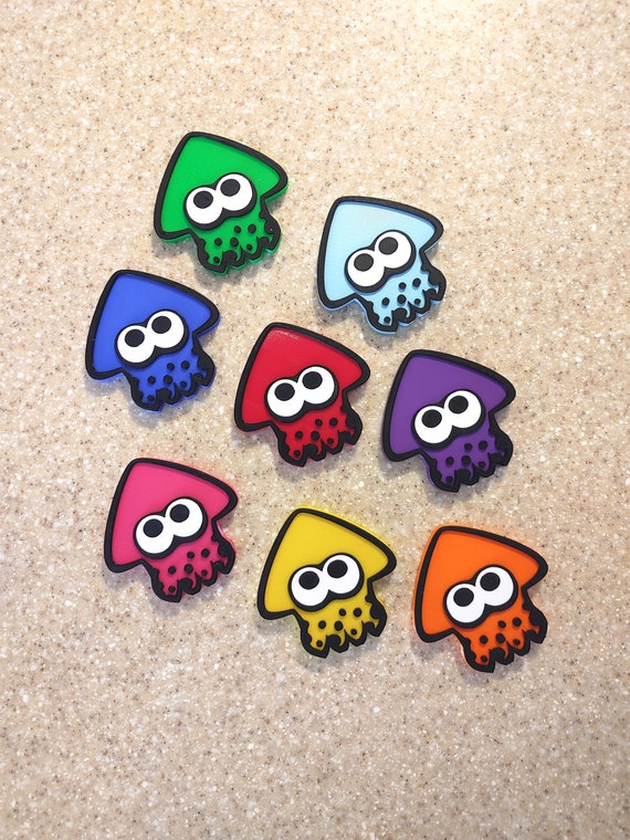 Splatoon Squid Sign Logo Decor 4.3in game Room Videogame | Etsy