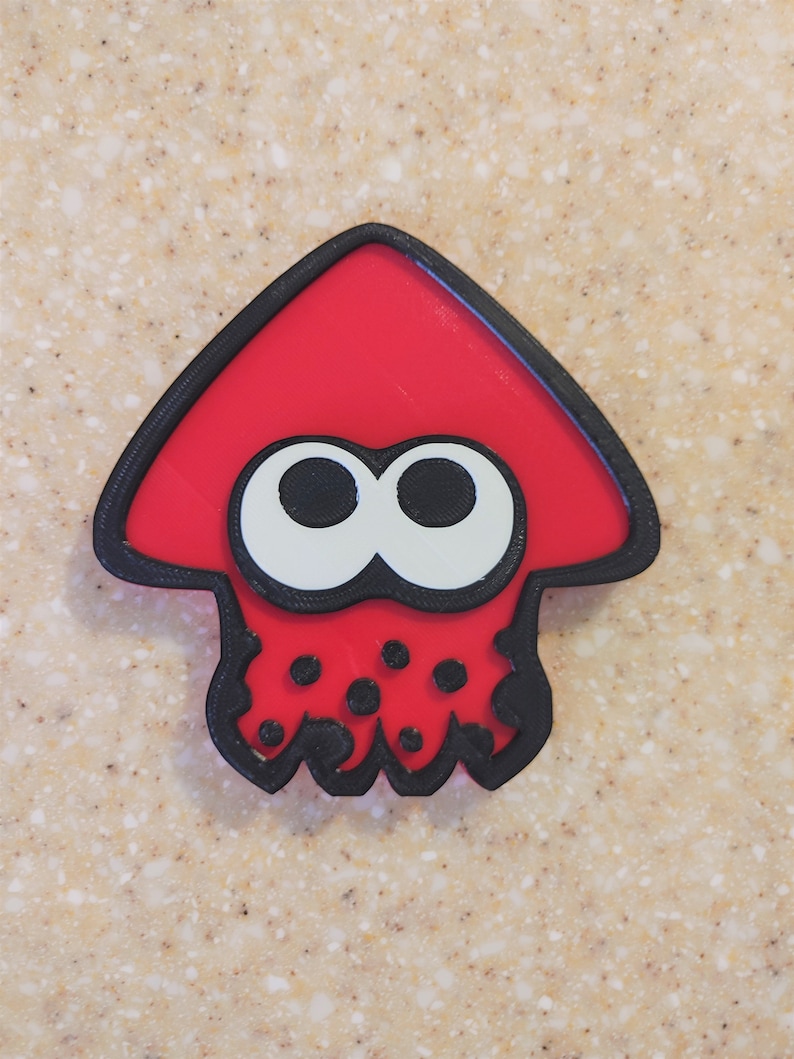 Splatoon Squid Sign Logo Decor 4.3in game Room Videogame - Etsy