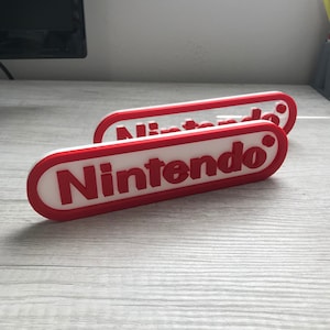 Nintendo Video Game Logo Sign 8.5in (3D Printed, Man Cave, Game Room ...