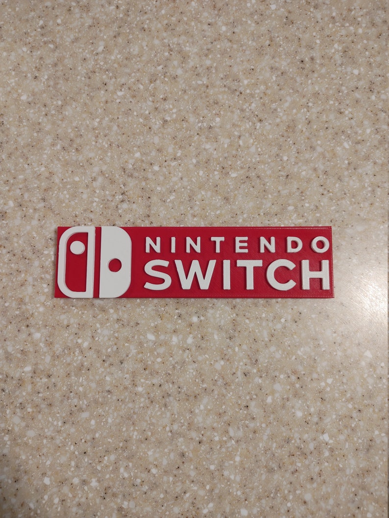 Nintendo Switch Video Game Logo Sign 7.5in (3D Printed, Man Cave, Game ...