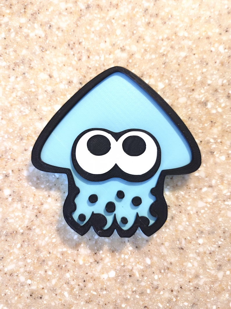 Splatoon Squid Sign Logo Decor 4.3in game Room Videogame | Etsy