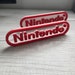 Nintendo Video Game Logo Sign 8.5in 3D Printed, Man Cave, Game Room ...