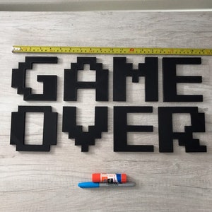 Huge! 19" X 10" Game Over Video Game Logo Wall Sign Decoration Art - Etsy