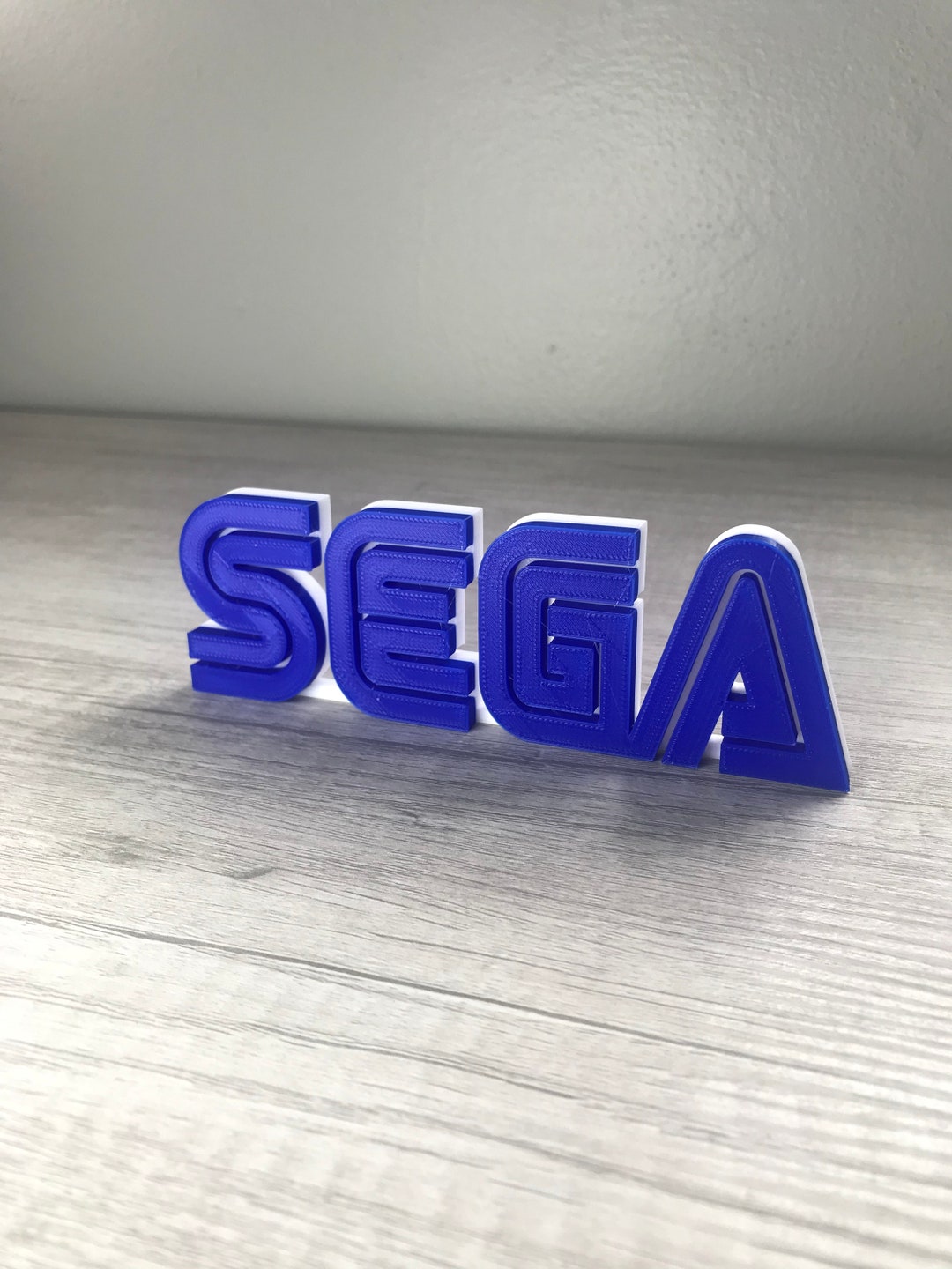 SEGA Video Game Logo Sign 6 in (3D Printed, Man Cave, Game Room, Shelf ...