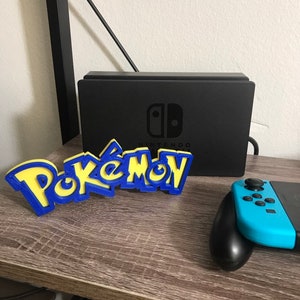 Pokemon Video Game Logo Sign (man Cave, Game Room, Shelf, Wall, Decor ...