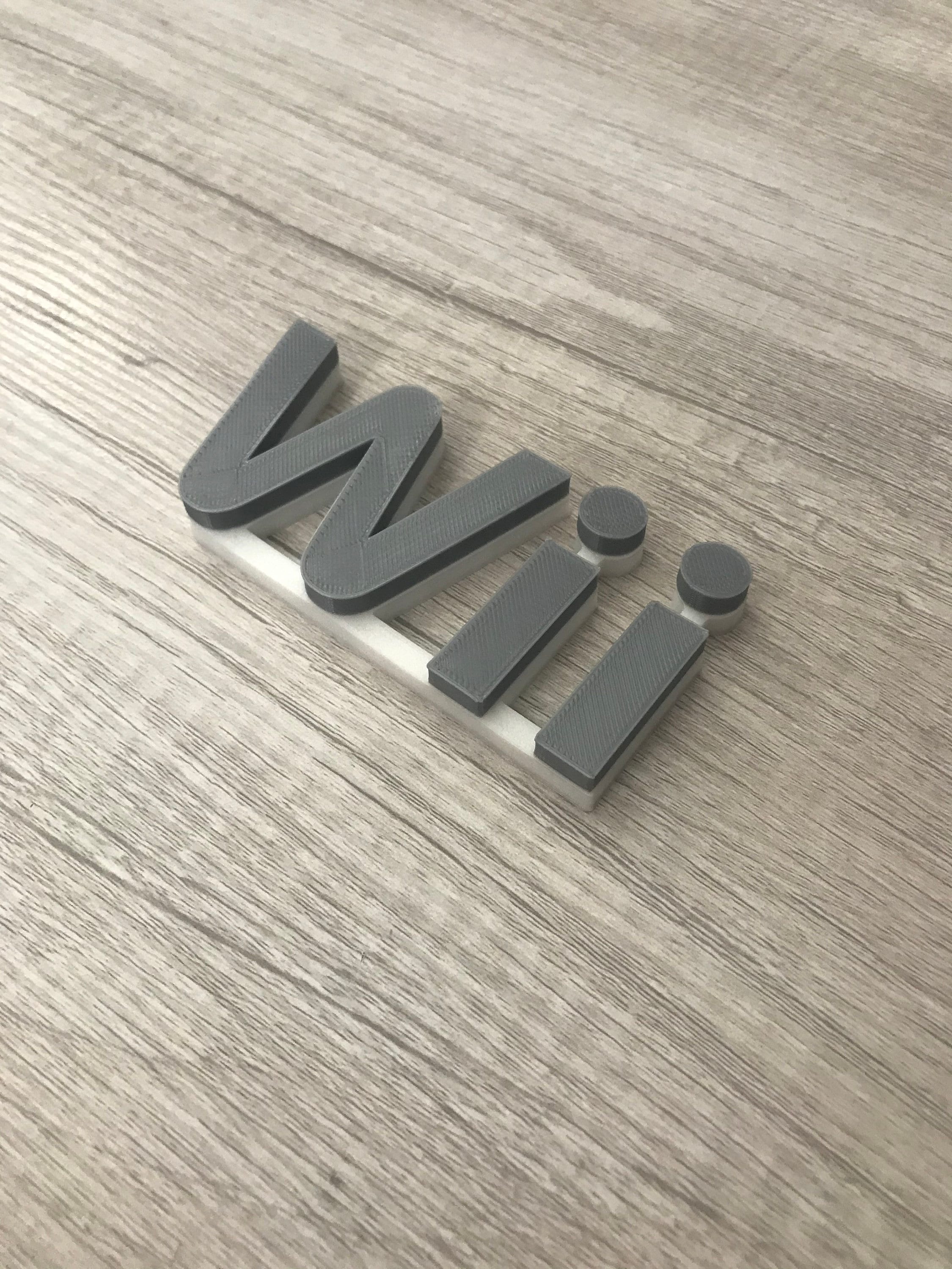 Nintendo Wii Video Game Logo Sign 3D Printed Man Cave Game - Etsy