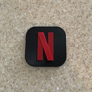 Netflix App Style 3D Printed Logo Sign (game Room, Movie Room, Theater ...