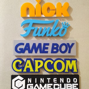 Nintendo Gamecube Video Game Logo Sign 8.5in 3D Printed, Man Cave, Game ...