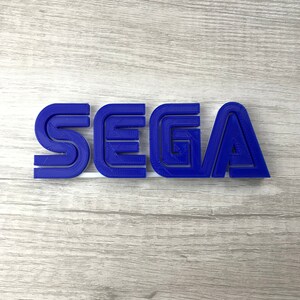 SEGA Video Game Logo Sign 6 in (3D Printed, Man Cave, Game Room, Shelf ...