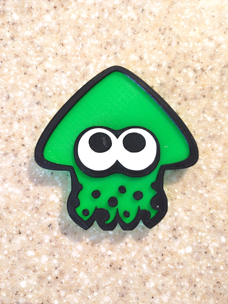 Splatoon Squid Sign Logo Decor 4.3in game Room Videogame | Etsy