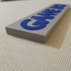 Gameboy Video Game Logo Sign 8.25in (3D Printed, Man Cave, Game Room ...