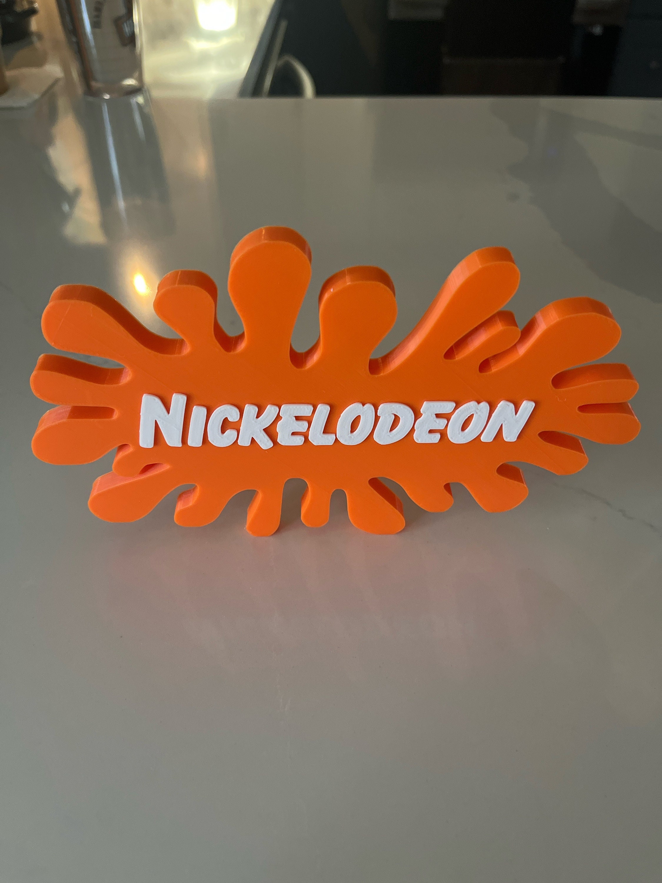 Nickelodeon TV Sign Vintage Splat Decoration 8”x5” (decor, Game Room ...