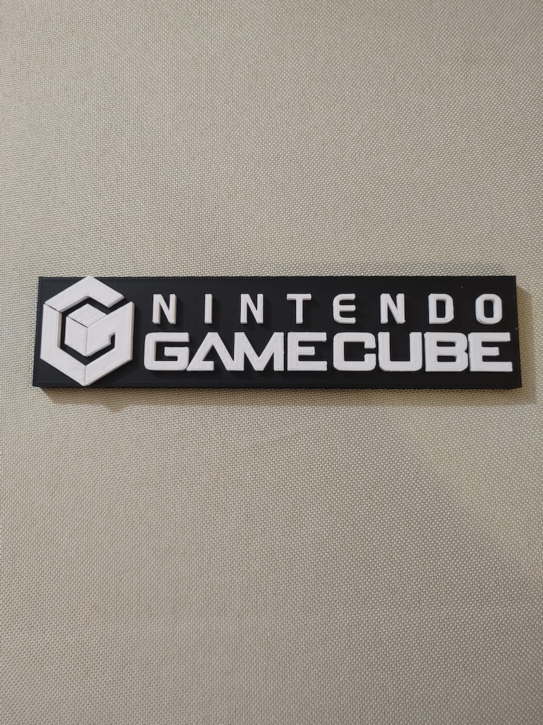 Nintendo Gamecube Video Game Logo Sign 8.5in (3D Printed, Man Cave ...