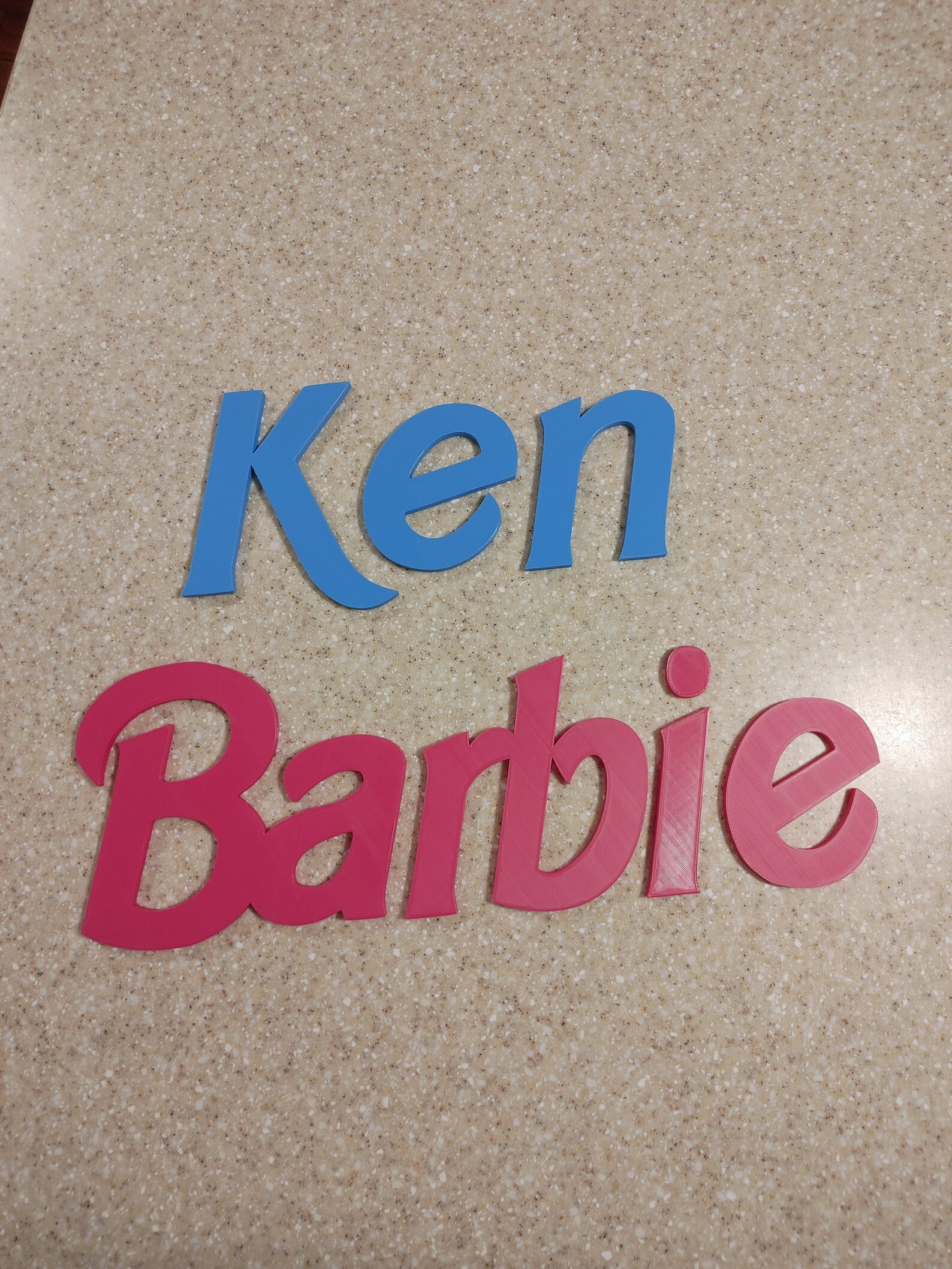 HUGE Barbie and Ken Logo Wall Signs 12in & 20in 3d Printed - Etsy