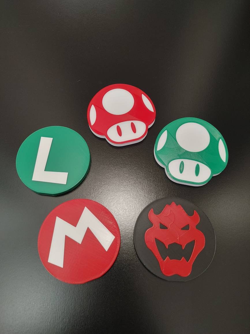 Mario Themed video game logo sign 4.5in 3D printed man cave | Etsy