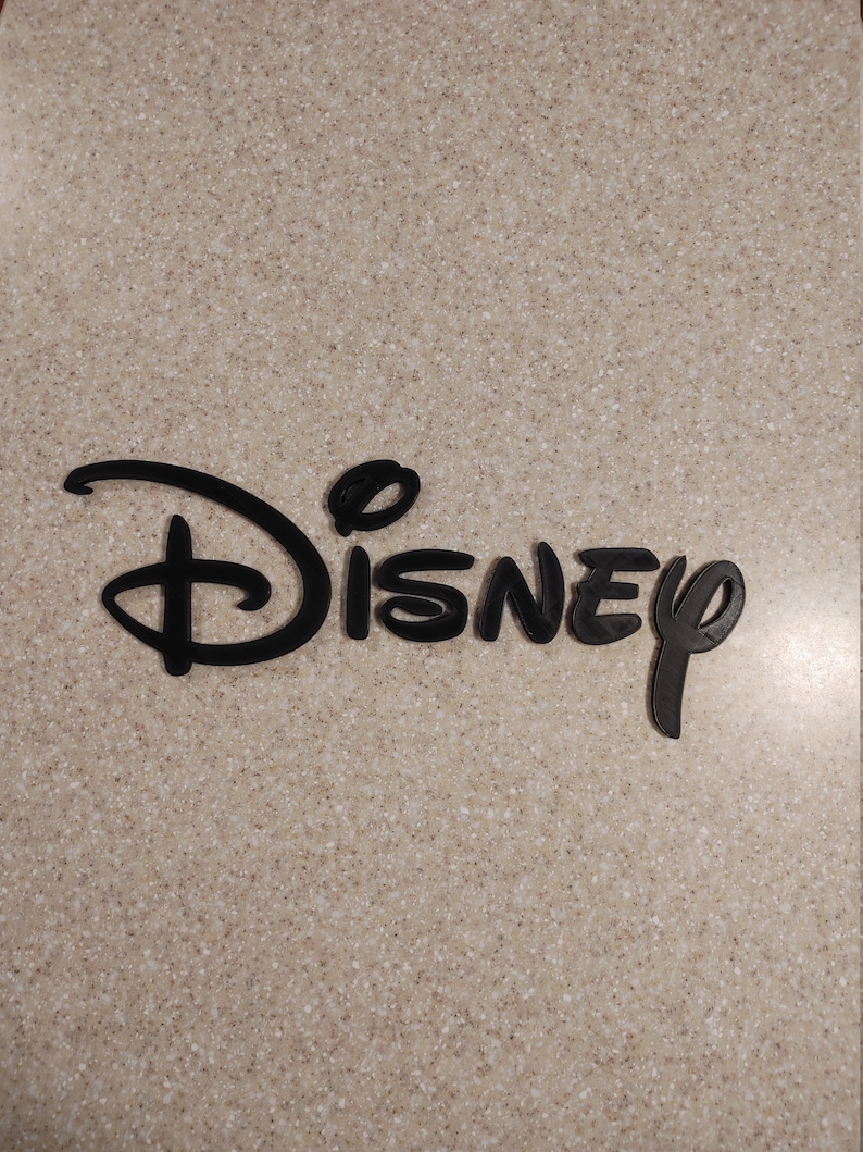 BIG 17in Disney Style Logo Wall Sign (3d Printed, Wall Decor, Wall Art ...