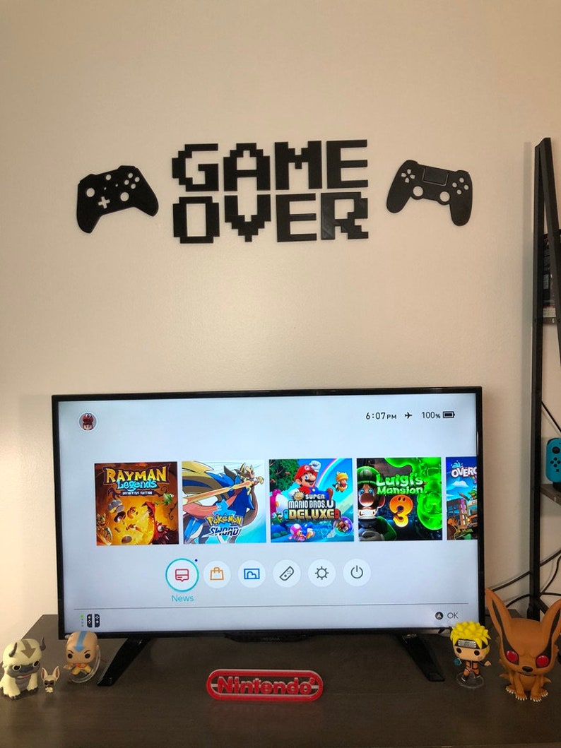 Huge 19 X 10 Game Over Video Game Logo Wall Sign | Etsy