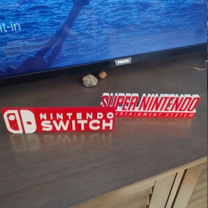 Nintendo Switch Video Game Logo Sign 7.5in (3D Printed, Man Cave, Game ...