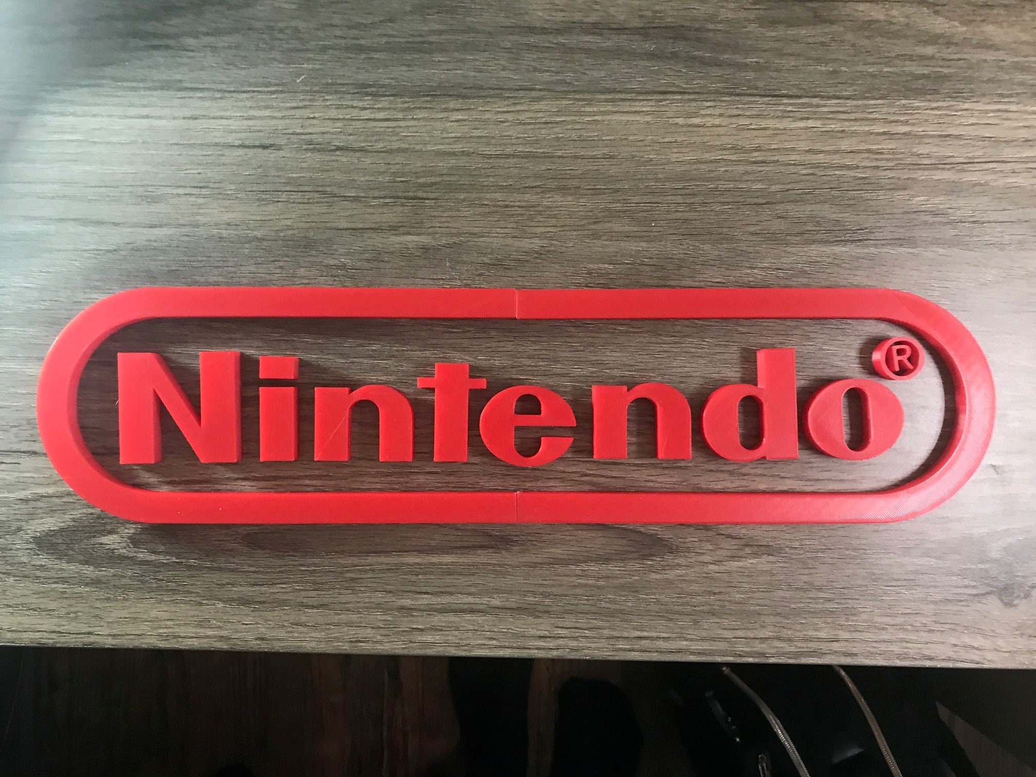 17 Inch Nintendo Video Game Logo Sign (3D Printed, Man Cave, Game Room ...