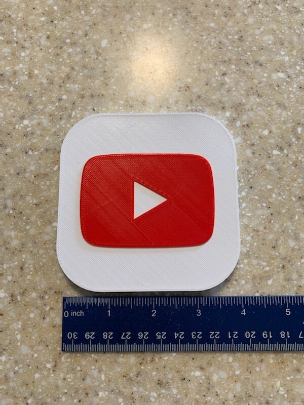 Youtube App Style 3D Printed Logo Sign game Room Movie Room - Etsy UK